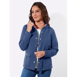 Shirtjacke Casual Looks "Shirtjacke", Damen, Gr. 40, jeansblau, 100% Baumwolle, unifarben, Shirts Shirtjacke
