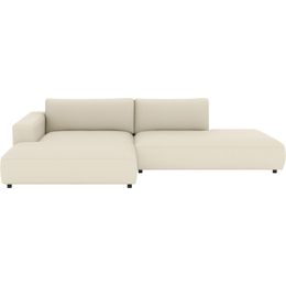 Ecksofa Musterring "Lucia", beige (nature), B:330cm H:81cm T:190cm, 100% Polyester, Sofas, Ecksofa, verschiedene Farben, gro&szlig;er Longchair mit Armlehne, B330 x T190 cm