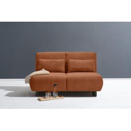 ell+ell Schlafsofa ELL + ELL "Minou", orange (terra), B:145cm, Sofas, Schlafsofa
