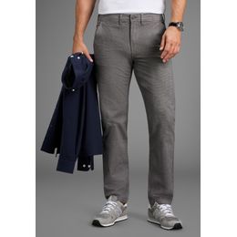 MAN'S WORLD Chinohose MAN'S WORLD, Herren, Gr. 24, N + U Gr, grau, Web, Obermaterial: 98% Baumwolle, 2% Elasthan, regular fit lang, Hosen Chinohose, leichte Struktur im Gewebe