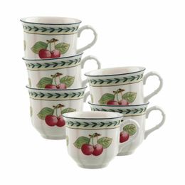Villeroy & Boch Tasse VILLEROY & BOCH "Kaffeetassen French Garden Fleurence 120 ml 6er Set bunt", bunt, 6 tlg., Porzellan, Trinkgef&auml;&szlig;e, Tasse