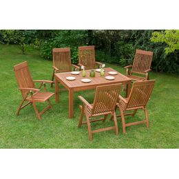 Garten-Essgruppe Merxx "Commodoro", beige (natur), Sitzm&ouml;bel-Sets, Garten-Essgruppe
