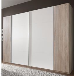 Schwebet&uuml;renschrank wimex "Lotto", wei&szlig; (struktureichefarben hell, wei&szlig;), B:315cm H:210cm T:65cm, Schr&auml;nke, Schwebet&uuml;renschrank