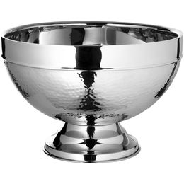 Wein- und Sektk&uuml;hler Fink "Punchbowl NASSAU, mit feiner Hammerschlagstruktur", silber (silberfarben), H:21,5cm &Oslash;:32cm, Edelstahl, Eisk&uuml;bel, Wein- und Sektk&uuml;hler, aus Edelstahl, H&ouml;he 21,5 cm x &Oslash; 32 cm