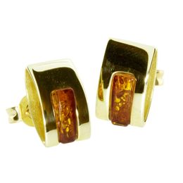 Paar Ohrstecker OSTSEE-SCHMUCK "- Zera - Gold 333/000 - Bernstein" Gr. 12, gold (gold 333, goldfarben, gelb), Ohrringe, Damen, Gelbgold 333, Paar Ohrstecker