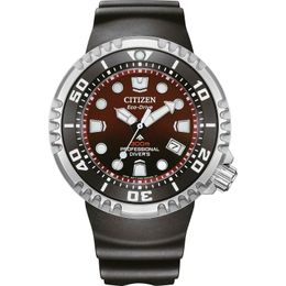 Taucheruhr Citizen "Promaster Professional Diver 300", schwarz (schwarz, rot), Armbanduhren, Herren, Taucheruhr, Armbanduhr, Solar, Herrenuhr, analog, Tag, Batterie-Entladungsanzeige
