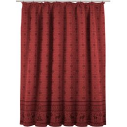 Vorhang WIRTH "Romo" Gr. 1, rot, B:65cm H:120cm, Jacquard, Baumwolle, Polyester, Gardinen, Vorhang