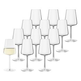 Wei&szlig;weinglas ST&Ouml;LZLE "Wei&szlig;weingl&auml;ser Power 400 ml 12er Set transparent", bunt (transparent), 12 tlg., Glas, Trinkgef&auml;&szlig;e, Wei&szlig;weinglas