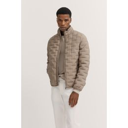 Blouson Bugatti, Herren, Gr. L, beige (40, beige), 100% Polyester, unifarben, regular fit, B&uuml;ndchen, Jacken Blouson, in Steppoptik