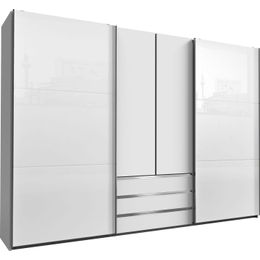 Schwebet&uuml;renschrank wimex "Magic by fresh to go", wei&szlig; (wei&szlig;, au&szlig;ent&uuml;ren wei&szlig;glas), B:300cm H:216cm T:65cm, Schr&auml;nke, Schwebet&uuml;renschrank