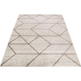 Teppich Wecon Home "Bossa Lounge", beige, B:200cm H:10mm L:290cm, Kunstfaser, Teppiche, Teppich, 3D-Design, Kurzflor, Wohnzimmer