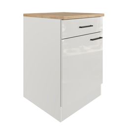 Unterschrank Flex-Well "Lund", grau (lichtgrau, rauchgrau), B:60cm H:85cm T:60cm, Holzwerkstoff, Schr&auml;nke, Unterschrank, in verschiedenen Breiten, individuell kombinierbar