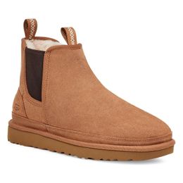 UGG Australia Chelseaboots UGG "Neumel Chelsea", Herren, Gr. 10 (43), braun (chestnut), Elastischer Einsatz, Veloursleder, Schuhe Chelseaboots, Chukka, Schlupfboot, Winterboot mit Stretch-Eins&auml;tzen