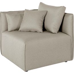 Sofa-Eckelement OTTO HOME "N&ouml;re", beige, B:90cm H:74cm T:90cm, Samtoptik (100% Polyester);Struktur (100% Polypropylene);Luxus-Microfaser Lederoptik (100% Polyester);Struktur fein (100% Polyester);Webstoff (100% Polyester);Baumwoll-/Leinenmix (60% Baumwoll, 40% Leinen), Polsterelemente, Sofa-Eckelement, Modul - zum Zusammenstellen; in vielen Bezugsqualit&auml;ten und Farben