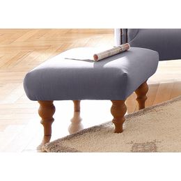 Hocker Home Affaire "Lord", lila, B:59cm H:38cm T:59cm, Luxus-Microfaser Lederoptik (100% Polyester);Struktur fein 100% Polyester), Hocker, Hocker, mit echter Chesterfield-Knopfheftung