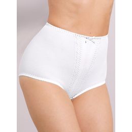 Miederhose, Damen, Gr. 100, 2 Stk., wei&szlig;, 96% Baumwolle, 4% Elasthan, Futter:100% Baumwolle, Unterhosen Miederhose