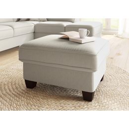 Hocker Home Affaire "County", beige (natur), B:75cm H:47cm T:65cm, Luxus-Microfaser (100% Polyester);Struktur fein (100% Polyester);Luxus-Microfaser weich (90% Polyester, 10% Polyamid), Hocker, Hocker, mit Federkern und Stauraum, passend zur "County"-Serie