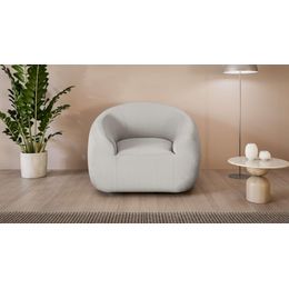 Drehsessel "YANI Relaxsessel, Loungesessel, Ma&szlig;e B/T/H: 119/98/82 cm", beige, B:119cm H:82cm T:98cm, 100% Polyester, LeGer Home by Lena Gercke, Sessel, Drehsessel, organische Form, mit Wellenunterfederung, auch in Boucl&eacute;