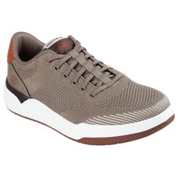 Sneaker Skechers "CORLISS-DORSET", Herren, Gr. 44, grau (taupe), Lederimitat, Textil, Schuhe Sneaker, Retro Sneaker, Komfortschuh mit hochwertigem D&auml;mpfungstechnologien