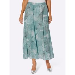 Schlupfrock Classic Basics, Damen, Gr. 54, bunt (kalkmint, jade, bedruckt), 100% Polyester, gebl&uuml;mt, gemustert, mehrfarbig, lang, R&ouml;cke Schlupfrock