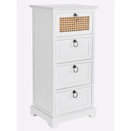 Kommode HEINE HOME, wei&szlig;, B:35cm H:75cm T:29cm, MDF, Massivholz, Sideboards, Kommode