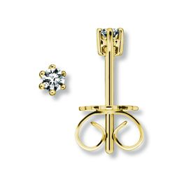 Paar Ohrstecker ONE ELEMENT "0.15 ct Diamant Brillant Ohrringe Ohrstecker aus 585 Gelbgold", gold, Ohrringe, Damen, Gelbgold 585, Paar Ohrstecker