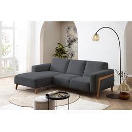 Ecksofa exxpo - SOFA FASHION "Starr, modern und klassisches Design, hochwertige Verarbeitung, bequem", grau (anthrazit), B:250cm H:84cm T:163cm, Sofas, Ecksofa, L-Form, wahlw. elektrische Sitztiefenverstellung, Massivholzf&uuml;&szlig;e