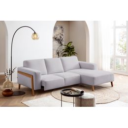 Ecksofa exxpo - SOFA FASHION "Starr, modern und klassisches Design, hochwertige Verarbeitung, bequem", grau, B:250cm H:84cm T:163cm, Sofas, Ecksofa, L-Form, wahlw. elektrische Sitztiefenverstellung, Massivholzf&uuml;&szlig;e
