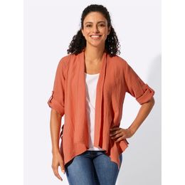 Blusenjacke Inspirationen, Damen, Gr. 52, papaya, 100% Baumwolle, Jacken Blusenjacke
