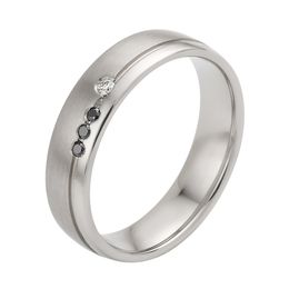 Trauring Firetti "Schmuck Geschenk Hochzeit Ehering "LIEBE" Gr. 19, silber (silberfarben), Fingerringe, Damen, 19, 0,05 SI = kleine Einschl&uuml;sse mit Brillanten, Silber 925 (Sterlingsilber), 5mm, Trauring, Made in Germany, wahlweise mit oder ohne Brillanten