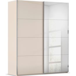 Schwebet&uuml;renschrank Rauch "Kleiderschrank Schrank Garderobe Schlafzimmerschrank SCALE-FYRA", beige (champagner, glas champagner, griffleisten chrom), B:181cm H:223cm T:67cm, Holzwerkstoff, Schr&auml;nke, Schwebet&uuml;renschrank, edle viergeteilte T&uuml;ren Spiegel/Glas-Mix viele Farben MADE IN GERMANY