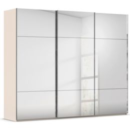 Schwebet&uuml;renschrank Rauch "Kleiderschrank Schrank Garderobe Schlafzimmerschrank SCALE-TRIO", beige (champagner), B:271cm H:223cm T:68cm, Holzwerkstoff, Schr&auml;nke, Schwebet&uuml;renschrank, edle dreigeteilte Front mit 2 Zierleisten Spiegelfront MADE IN GERMANY