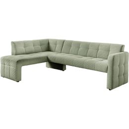 Eckbank exxpo - SOFA FASHION "Barista, bequem und elegant, hohe Bodenfreiheit", gr&uuml;n (mint), B:245cm H:83cm T:159cm, Sitzb&auml;nke, Eckbank, Eckbank Barista bequem und elegant, hochwertige Detailverarbeitung