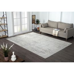 Teppich "My Soul", beige (creme, hellgrau, wei&szlig;), B:200cm H:8mm L:290cm, Polyester, MyFlair M&Ouml;BEL & ACCESSOIRES, Teppiche, Teppich, Kurzflor, Scandi-Design, besonders weich durch Microfaser