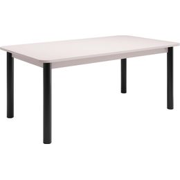 Esstisch Tom Tailor HOME "COLOR TABLE", schwarz (light taupe 07, schwarz 01, light taupe 07), B:180cm H:76cm T:100cm, Tische, Esstisch, Esstisch, 4-Fu&szlig;, 3 Gr&ouml;&szlig;en, 3 Dekorfarben, 4 Fu&szlig;farben, ABS-Kante