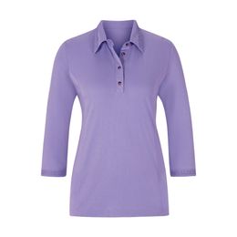 Poloshirt CLASSIC "Shirt", Damen, Gr. 38, lila (lavendel), 50% Baumwolle, 50% Modal, unifarben, ohne Ausschnitt, Shirts Poloshirt