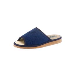 Pantoffel CLASSIC, Damen, Gr. 40, blau (marine), Textil, Schuhe Pantoffel