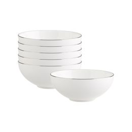 Villeroy & Boch Schale VILLEROY & BOCH "Dessertschalen Anmut Platinum No. 1 &oslash; 13 cm 6er Set wei&szlig;", wei&szlig;, Sch&uuml;sseln, Schale
