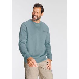 MAN'S WORLD Sweatshirt MAN'S WORLD, Herren, Gr. M (48/50), blau (rauchblau, meliert), angeraute Sweatware, Obermaterial: 60% Baumwolle, 40% Polyester, meliert, Basic, regular fit h&uuml;ftbedeckend, Rundhals, Rippb&uuml;ndchen, Sweatshirts Sweatshirt, Langarm, Basic-Stil, unifarben, Rundhalsausschnitt, Topseller