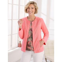 Jackenblazer Classic Basics "Blazer", Damen, Gr. 44, rosa (flamingo), 89% Polyester, 11% Polyamid, Blazer Jackenblazer