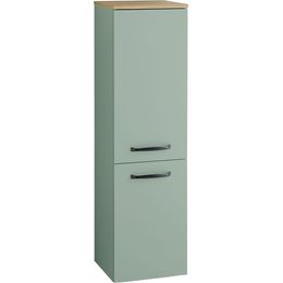 Midischrank SAPHIR "Quickset 500, Badschrank 32,4 cm breit, 2 T&uuml;ren", salbei nachbildung, B:32,4cm H:115,4cm T:32,2cm, Holzwerkstoff, Schr&auml;nke, Midischrank, 2 Einlegeb&ouml;den, Badezimmer-Midischrank