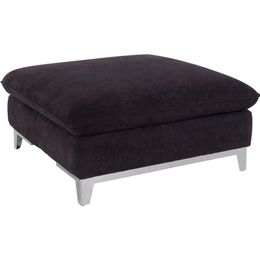 Hocker COTTA "Teresa", schwarz, B:98cm H:46cm T:98cm, Struktur (100% Polyester );Chenille (90% Polyester; 10% Polyamid ), Hocker, Hocker