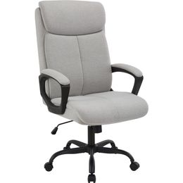 Chefsessel OTTO HOME "JONNA", grau (wei&szlig;, neutral), B:67cm T:69cm, Metall, Nylon, Stoff, St&uuml;hle, Chefsessel, B&uuml;rostuhl