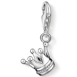 Charm-Einh&auml;nger Thomas Sabo "Krone", silber (silberfarben), Charms, Damen, Silber 925 (recycelt), Charm-Einh&auml;nger
