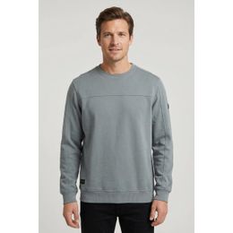 Sweater Camel Active, Herren, Gr. XL, stormy blau, Sweatware, Obermaterial: 100% Baumwolle, unifarben, normal h&uuml;ftbedeckend, Rundhals, Sweatshirts Sweater, mit Rundhals