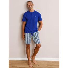 w&auml;schepur Pyjamaoberteil W&Auml;SCHEPUR "Schlafanzug-Shirt", Herren, Gr. 52/54, royalblau, 100% Baumwolle, unifarben, Shirts Pyjamaoberteil