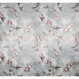 Vliestapete Komar "Digitaldruck Vlies - Koi - Gr&ouml;&szlig;e 300 x 280 cm", rosa (rosa, schwarz, silber), B:300m L:280m, Vlies, Tapeten, Vliestapete, Wohnzimmer, Schlafzimmer