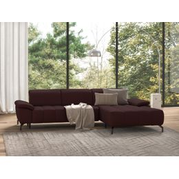 Sit & More Ecksofa SIT & MORE "Cool L-Form", lila (chianti), B:290cm H:79cm T:185cm, Sofas, Ecksofa, wahlweise mit Kopfteilverstellung und Vorziehsitz, motorisch