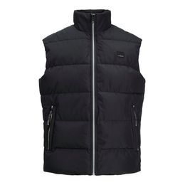 Jack & Jones Steppweste JACK & JONES "JPRBLUALVES VEST", Herren, Gr. XS, schwarz, Web, Obermaterial: 100% Polyester, unifarben, regular fit, Westen Steppweste