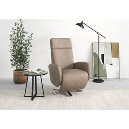 Sit & More TV-Sessel SIT & MORE "Grenoble, inkl. Kopfteilverstellung", grau (taupe), B:71cm H:110cm T:82cm, Sessel, TV-Sessel, wahlweise mit 2 Motoren, Akku & Aufstehhilfe